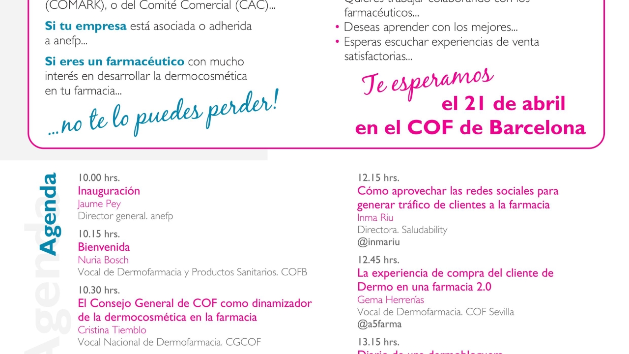 anefp celebrará la segunda edición de su Taller sobre dermofarmacia COCOS Day el próximo 21 de ...